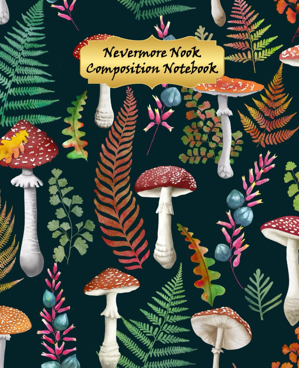 Nevermore Nook Composition Notebook: Vintage Botanical | Red Poison ...