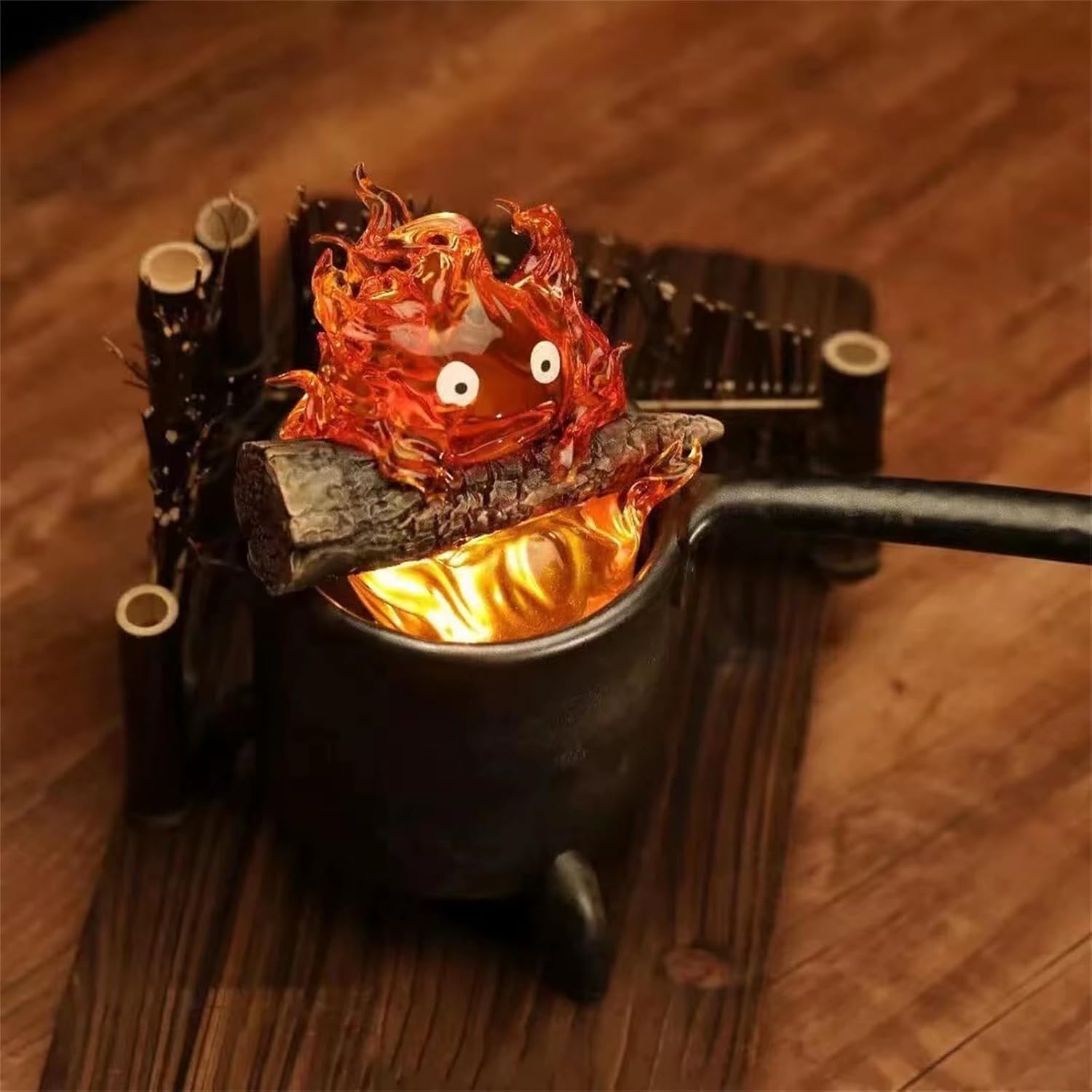 3D Flame Calcifer Night Light Resin Statue Halloween Home Decoration ...