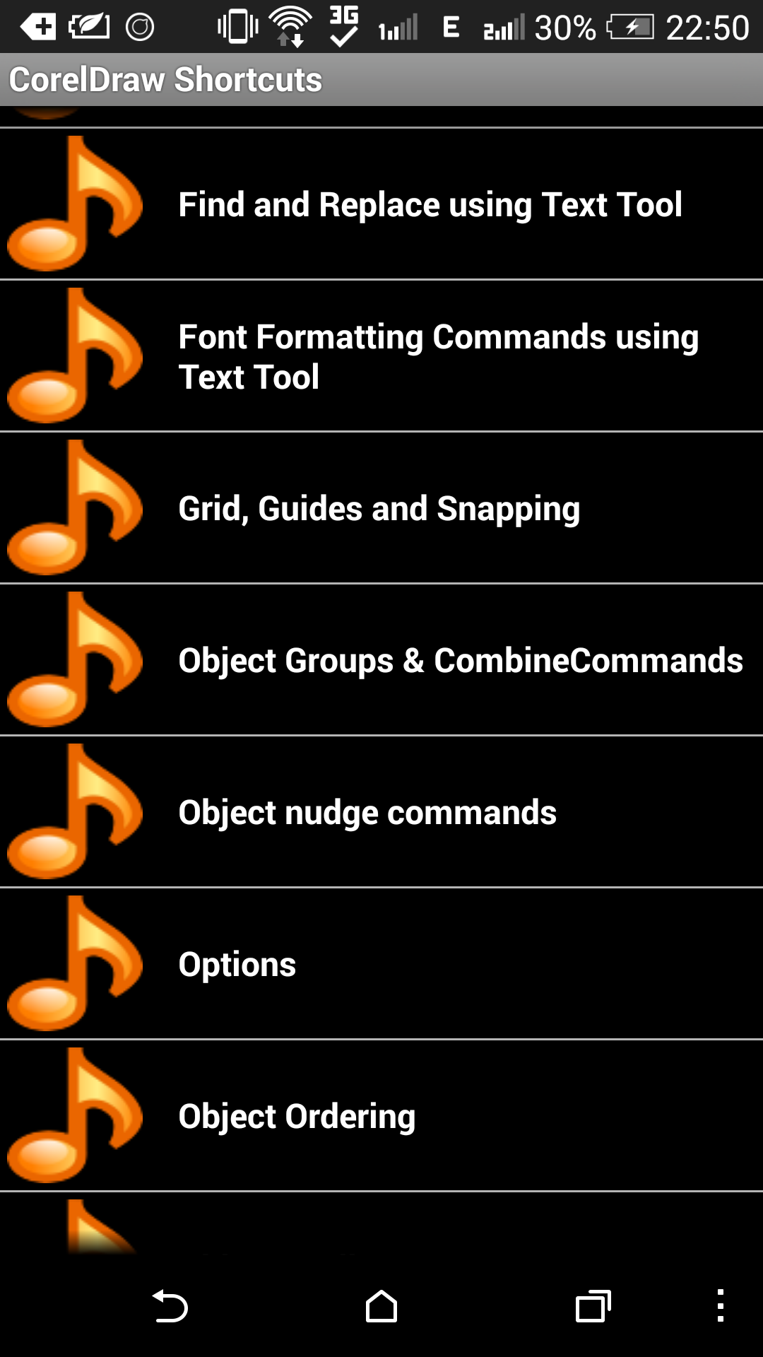 CorelDraw Keyboard Shortcuts - App on Amazon Appstore