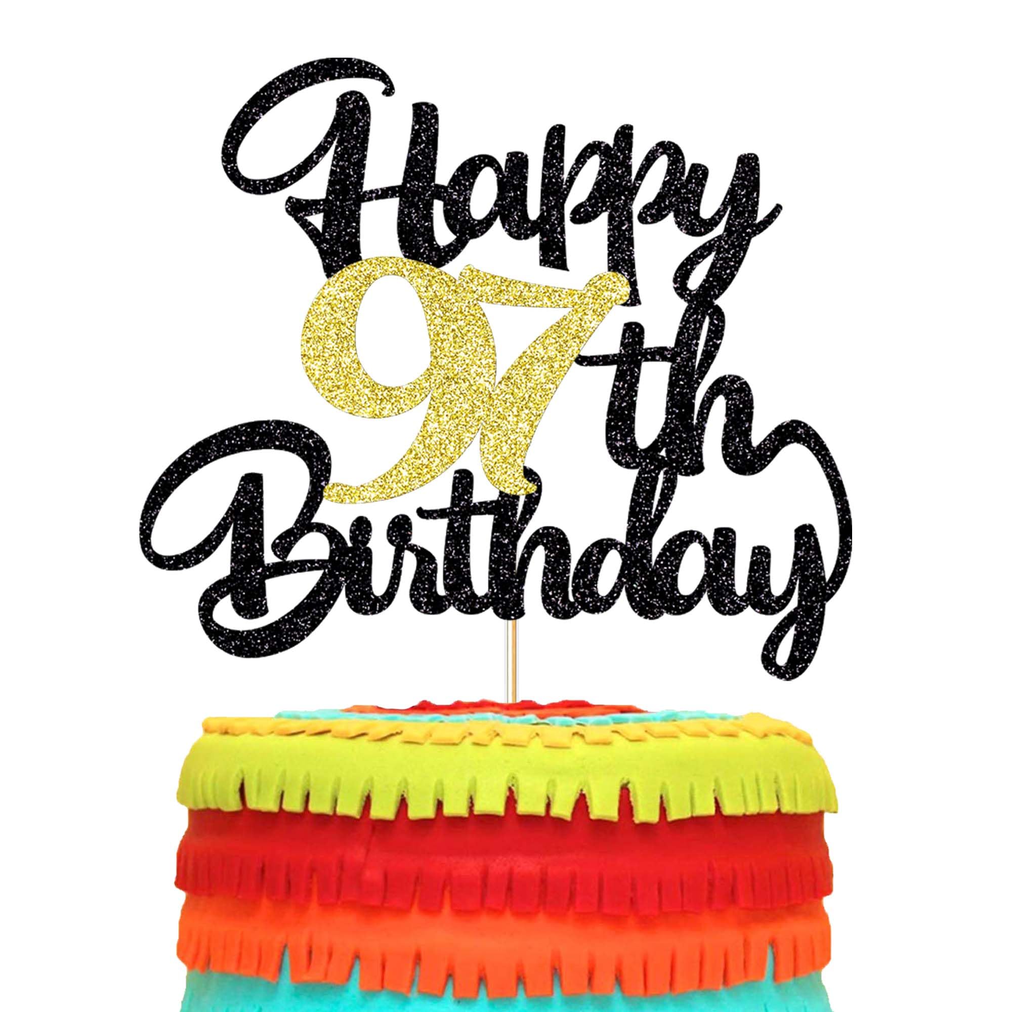 Snapklik.com : Klionjor 97th Happy Birthday Cake Topper And Decoration ...