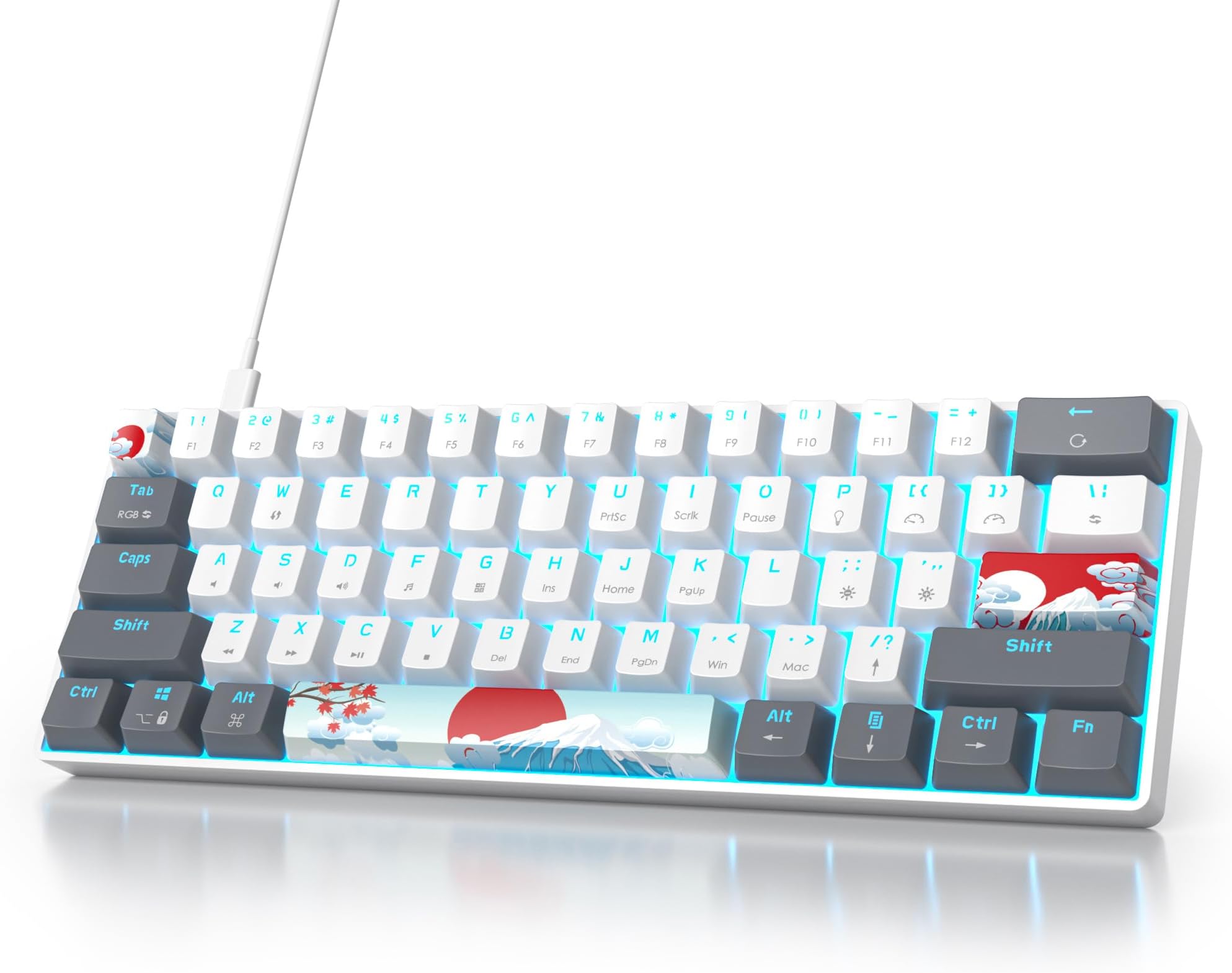 Amazon.com: Motospeed CK62 61 Keys RGB Mechanical Keyboard USB Wired BT ...