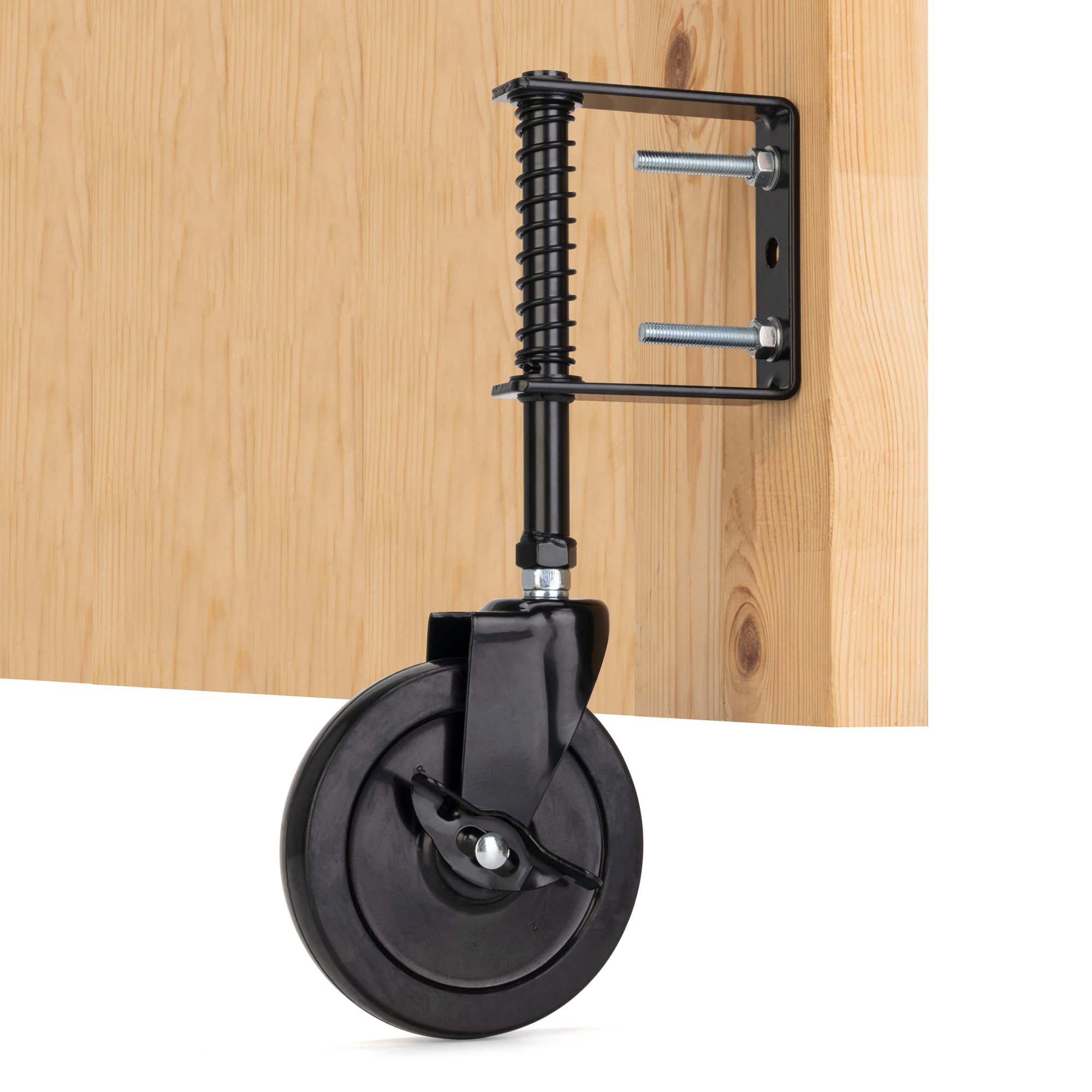 Snapklik.com : YONSIN 5" Heavy Duty Spring Loaded Gate Caster Wheel