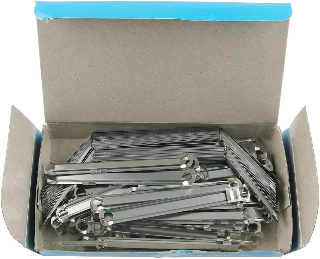 Amazon.com : E-outstanding Metal File Fastener 50PCS 2-Hole Prong Paper ...