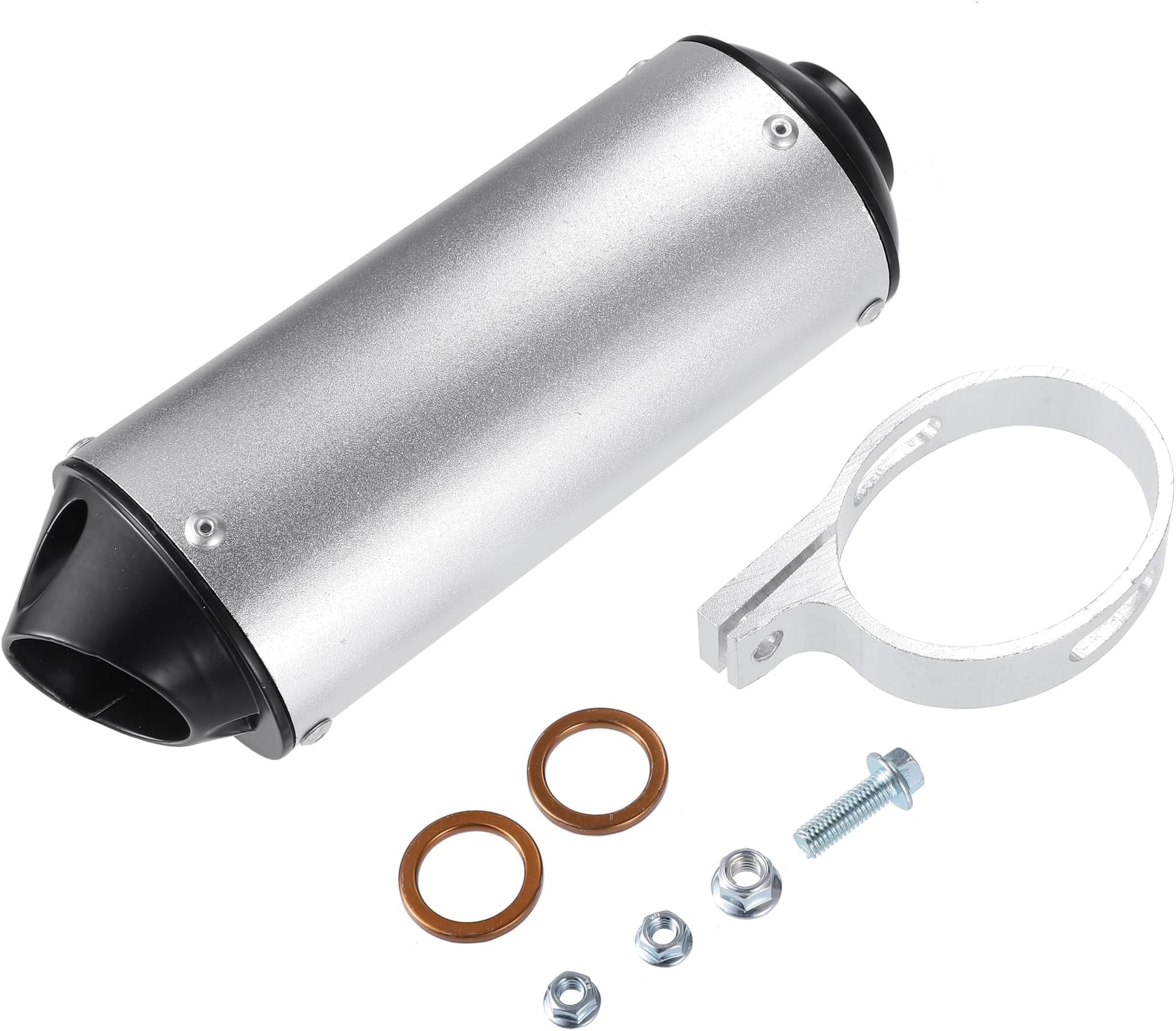 Amazon.com: X AUTOHAUX 28mm 1.1 inch Exhaust Silencer Muffler with ...