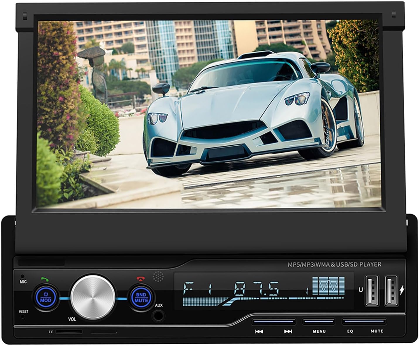 Amazon.com: Retractable Car Touch Screen Player,7inch Retractable Car ...