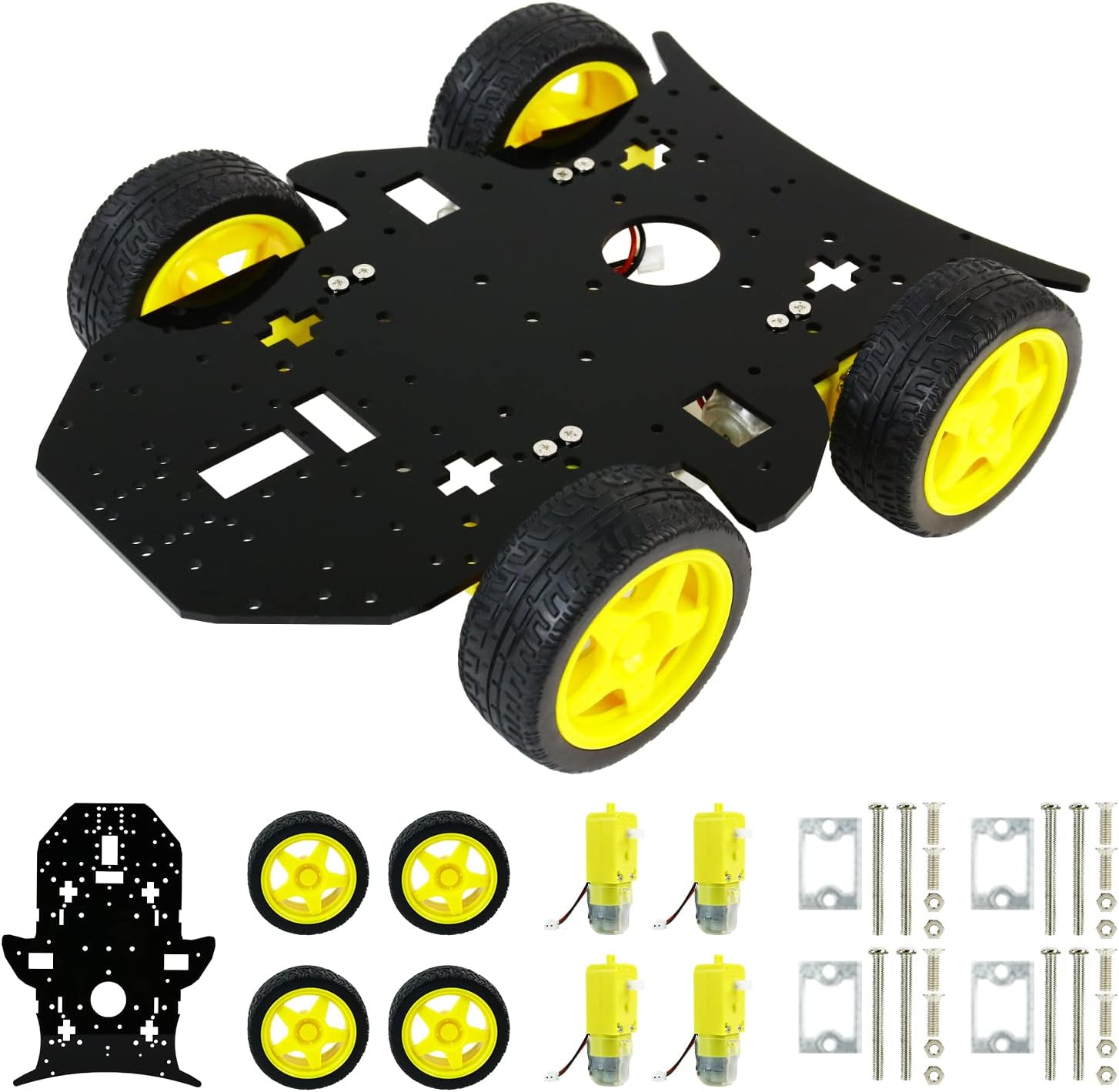 Yahboom Smart Robot Chassis Kit with 4 Wheels for Nepal | Ubuy