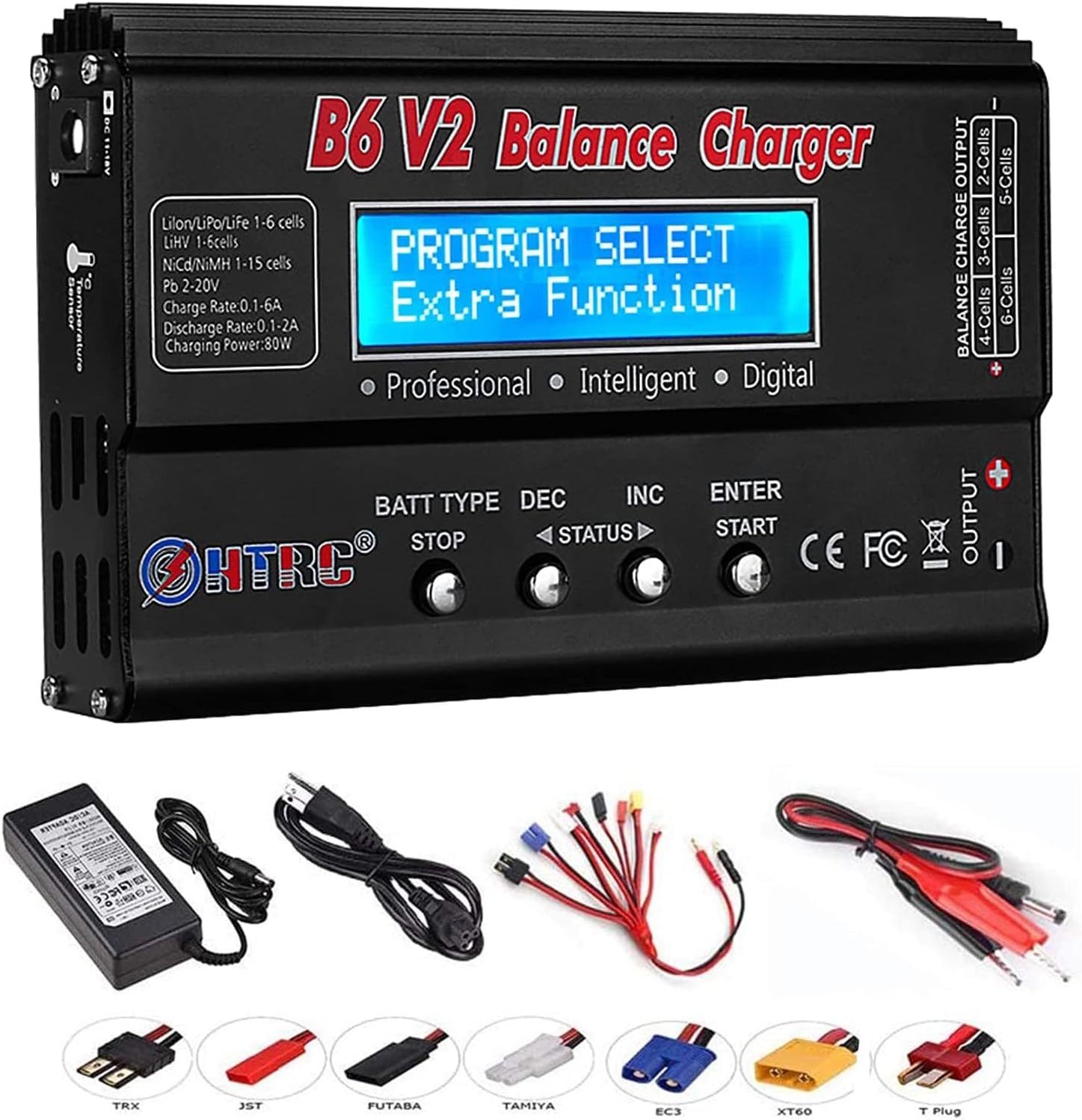 Amazon.com: B6V2 LiPo Battery Charger Balance Fast Charger Discharger ...