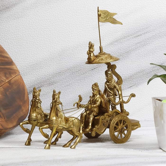 Buy Artvarko Mahabharat/Geeta Arjun Chariot (Rath) with Krishna ...