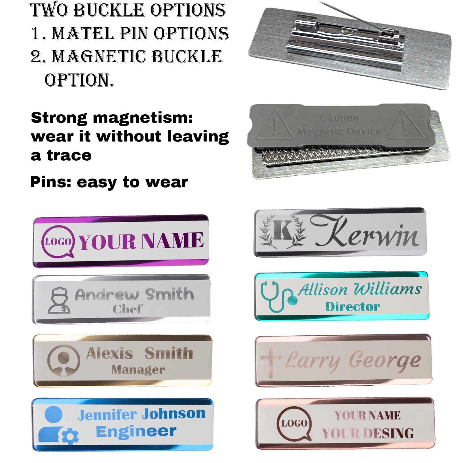 Nurse Name Tags Magnetic Custom Name Badge — Yours+Mine