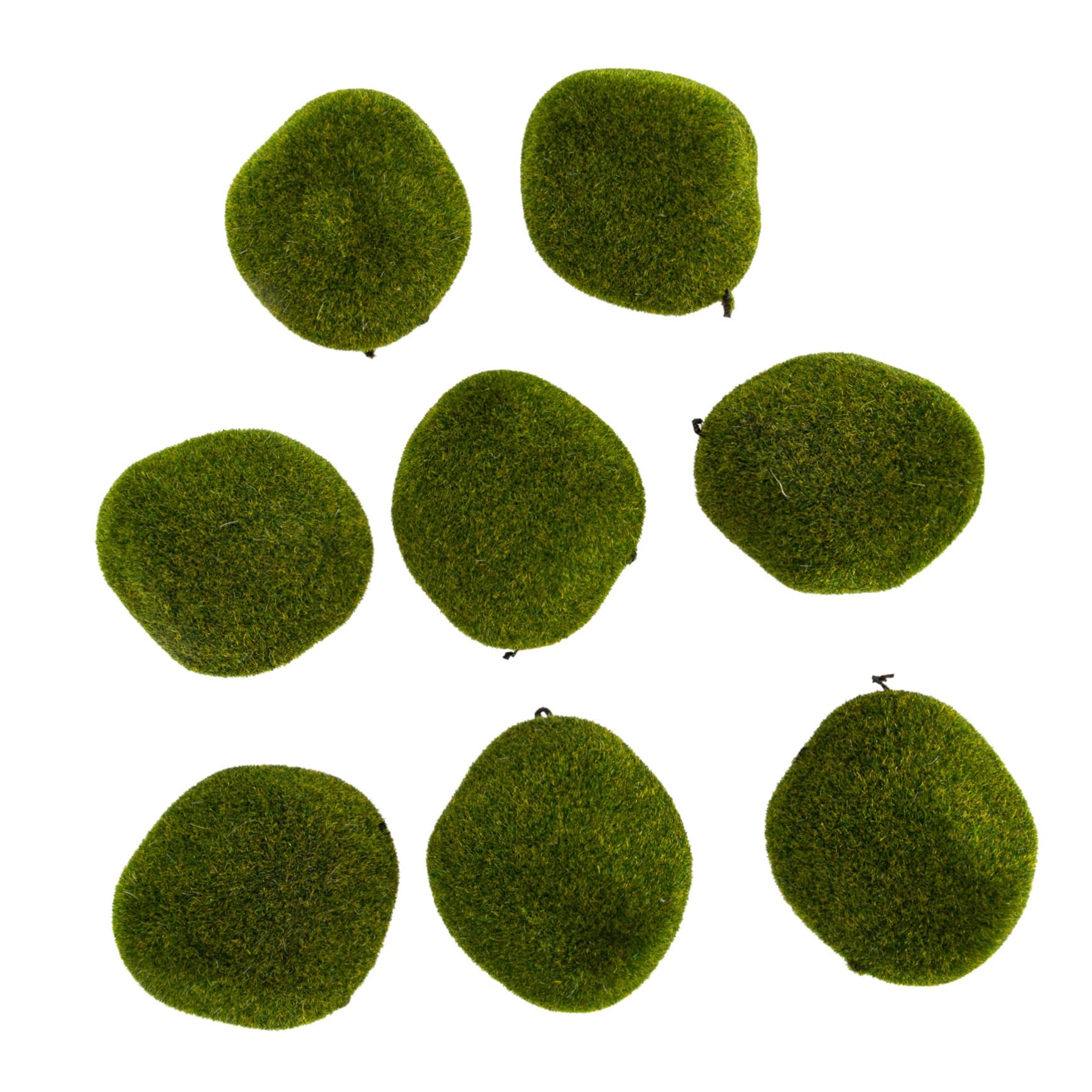 Amazon｜Cabilock 8個 コケブロック フェイクグリーンモス フェイクモスストーン テラリウムモス トピアリーボール 人工ロック 苔石 植物の壁 人工の石 飾る シルクフラワー ...