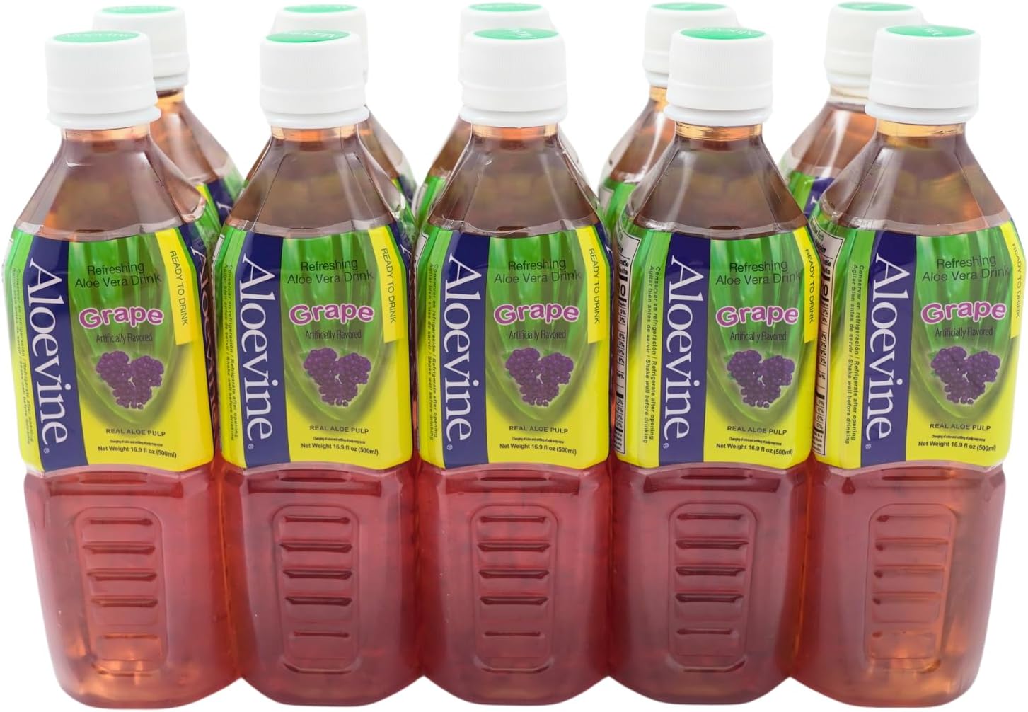 Amazon.com: Aloevine Aloe Vera Drink Grape healthy juice pure with ...