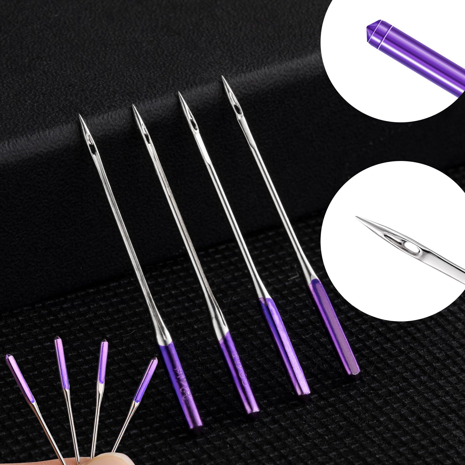 Snapklik.com : 30pcs 90/14 Prevent Skipped Stiches Ball Point Sewing ...
