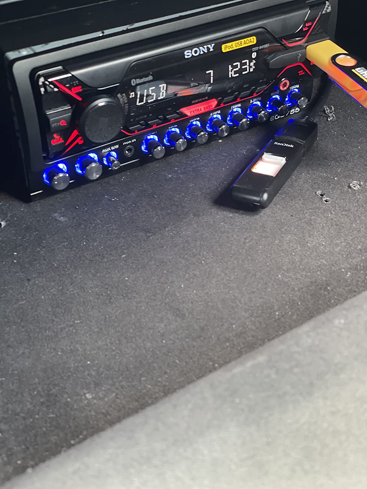 $15/mo - Finance Sony DSX-A410BT Single Din Bluetooth Front USB AUX Car ...