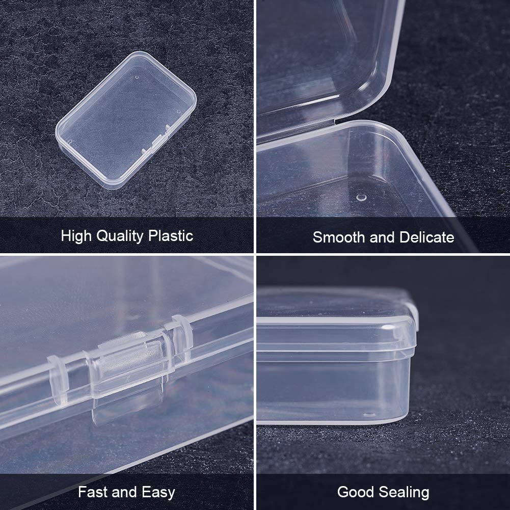 Snapklik.com : BENECREAT 16 Pack Rectangle Clear Plastic Bead Storage ...