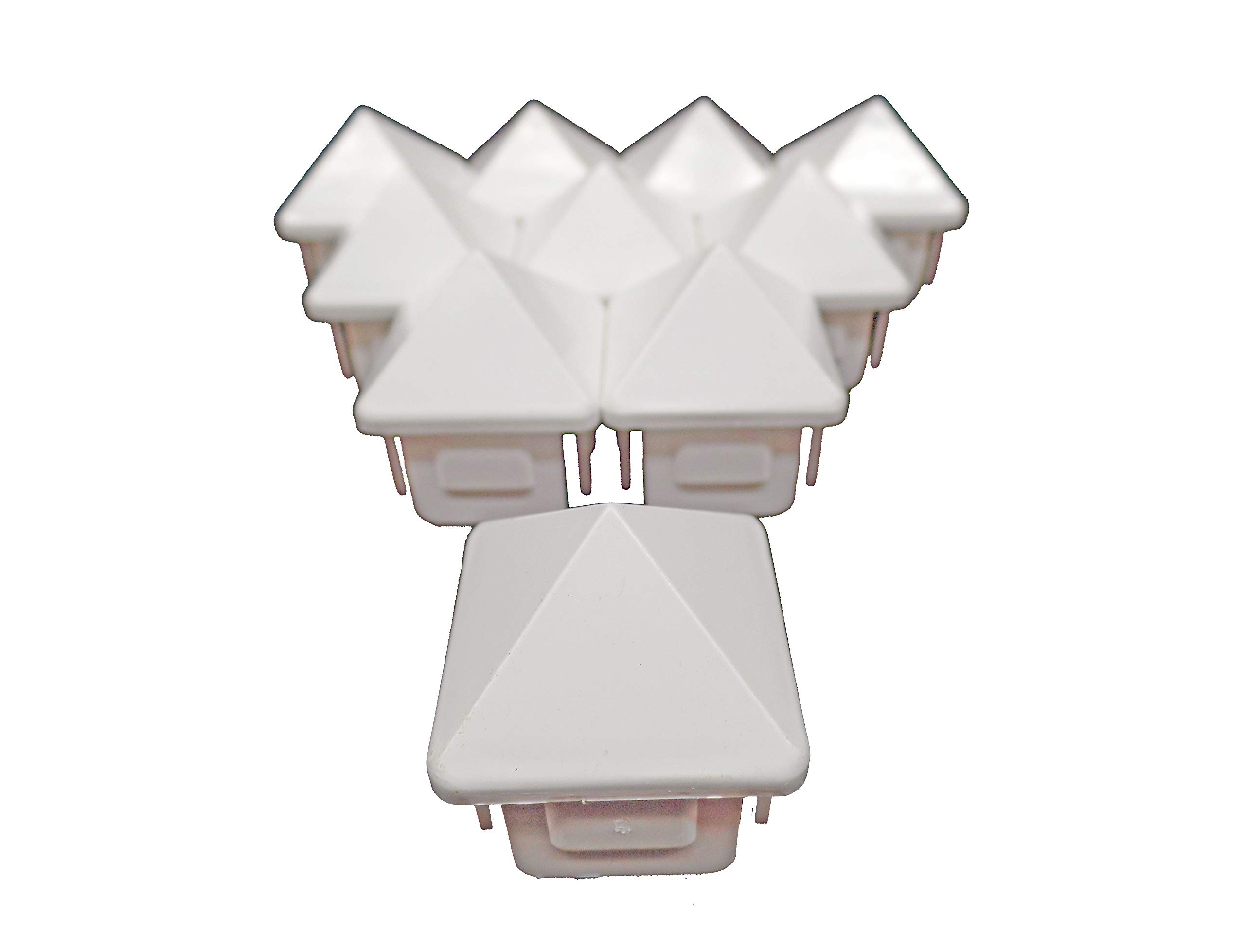 1-3/8" x 1-3/8" White Vinyl Sharp Picket Cap (10 Pack) - Amazon.com