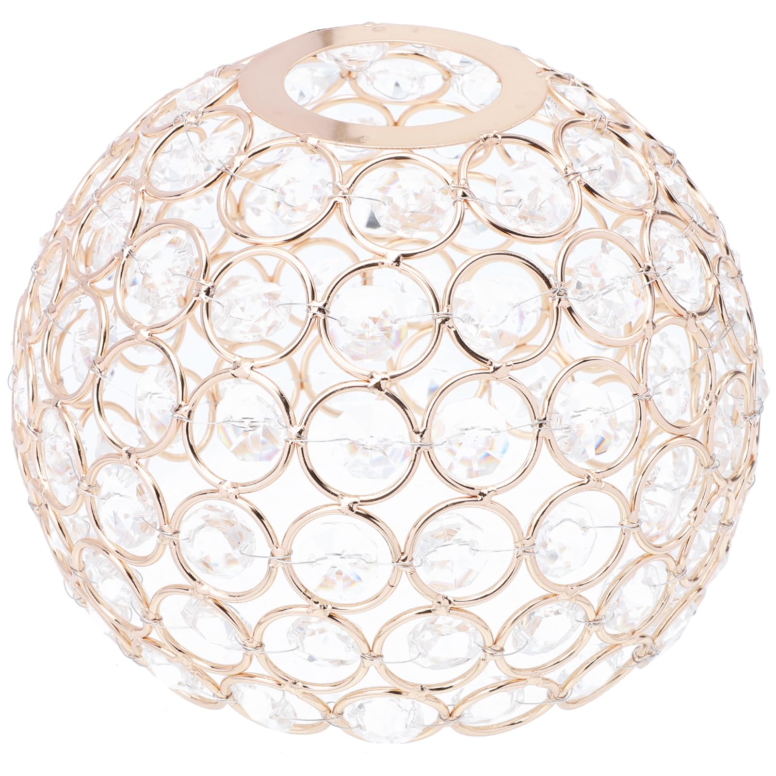 Angoily Crystal Wrought Iron Lampshade, Crystal Lamp Shade, Iron Art ...