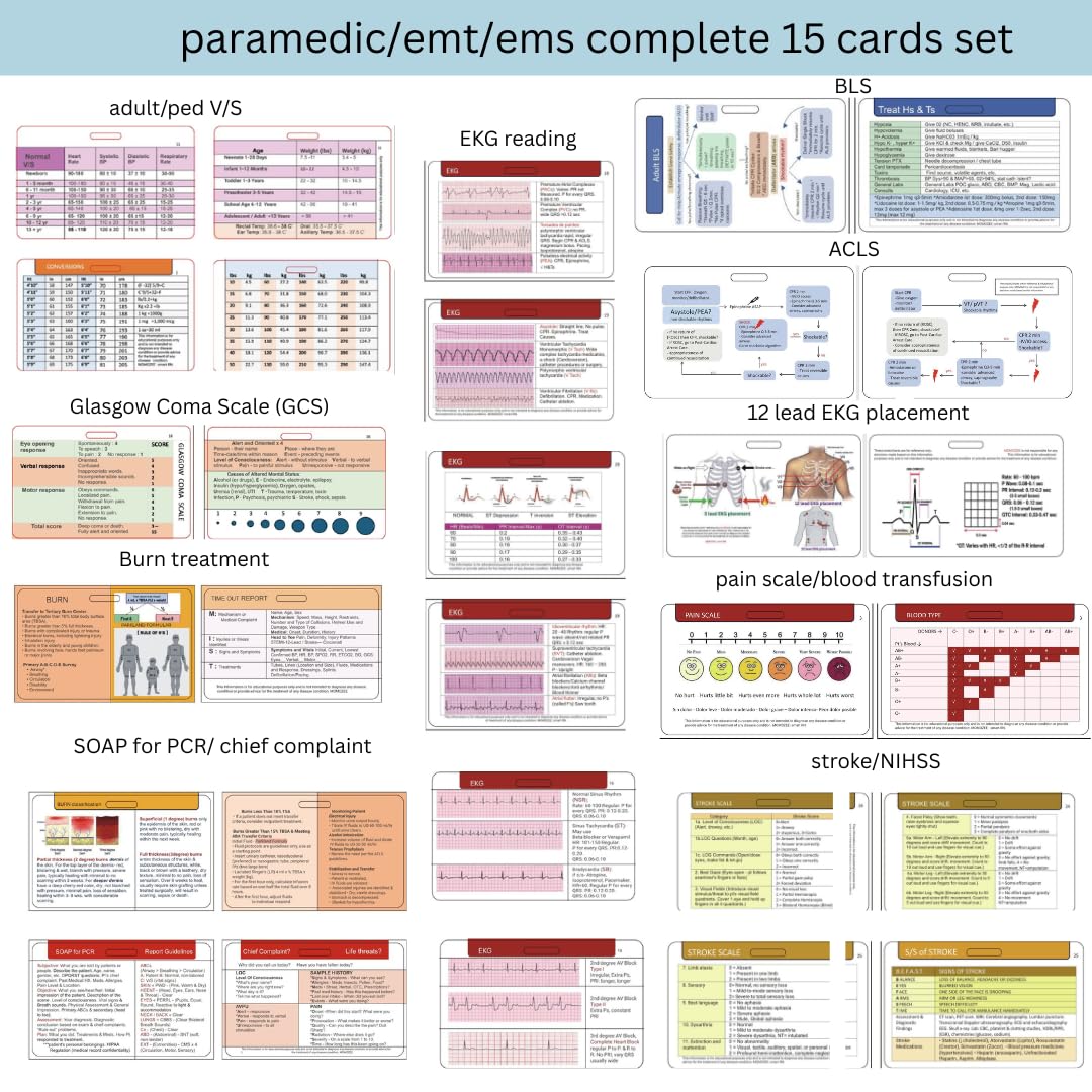 Snapklik.com : Paramedics Badge Card, 15 Complete Paramedic Reference ...