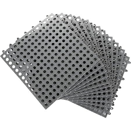 Amazon.com: 12 Pack 12" x 12" Interlocking Rubber Bathroom Flooring ...