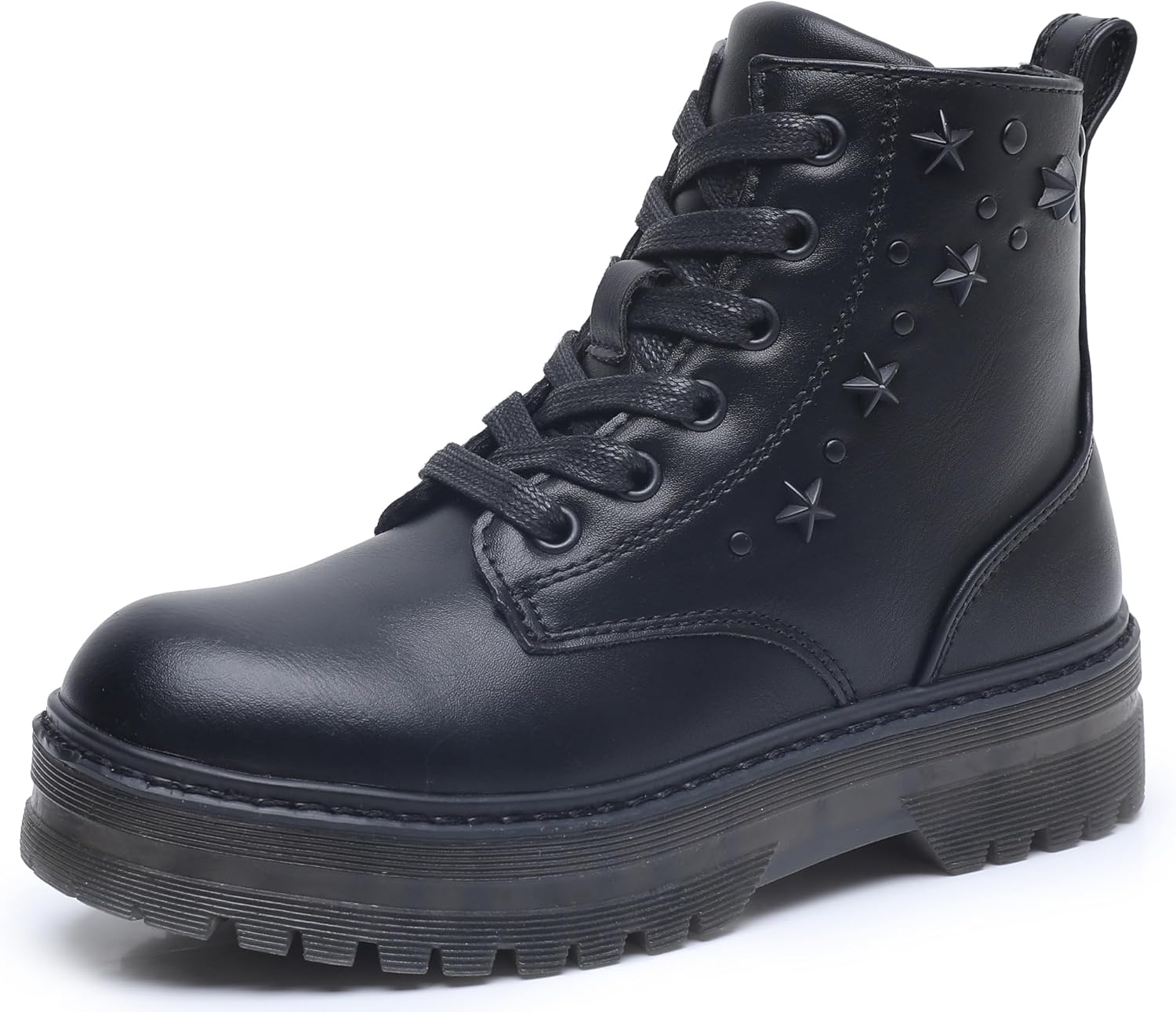 Amazon.com: Apakowa Girls Combat Boots Ankle Lace Up Waterproof With ...