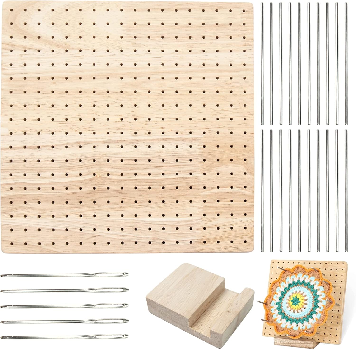 Amazon.com: Rubber Wooden Crochet Blocking Board: Crochet Blocking ...