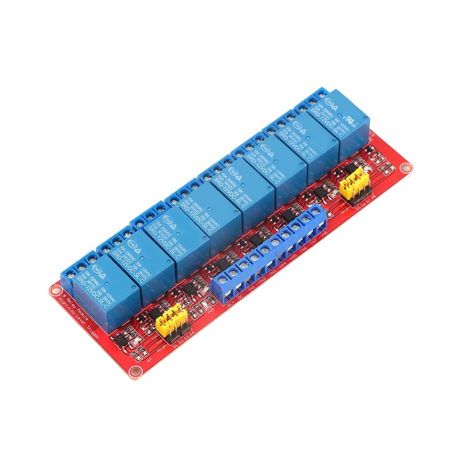 12V Relay Module 8 Channel Relay Board, DC 12V Delay Relay Module Board ...