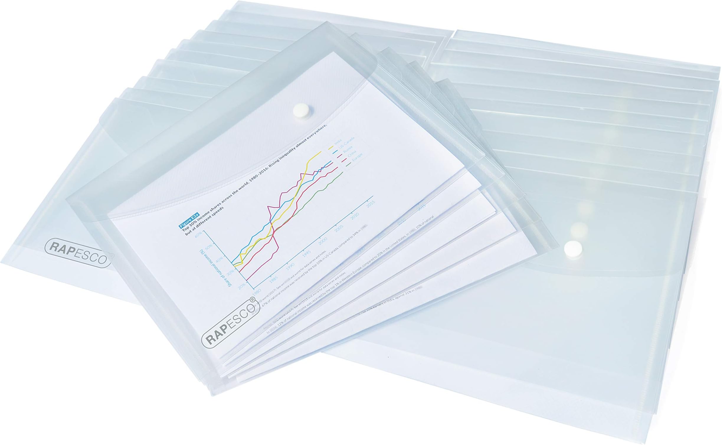 Rexel Ice Popper Wallets A5 Clear (Pack Size 5) : Amazon.co.uk ...