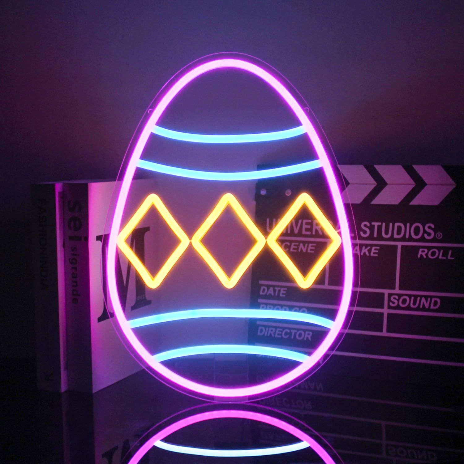 Amazon.com : CKTBLEY Easter Egg Neon Sign Happy Easter Neon Light ...