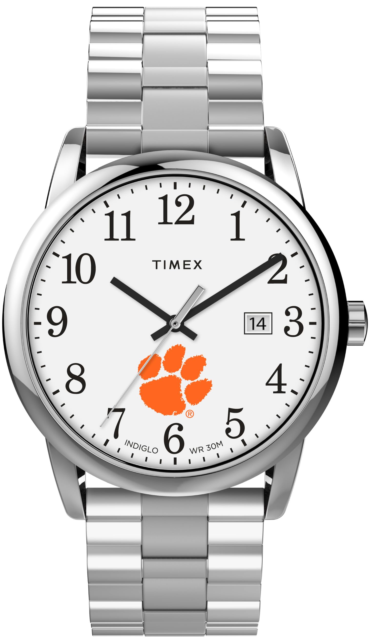 Amazon.com: Timex Men's Easy Reader 38mm Watch - Clemson Tigers with ...