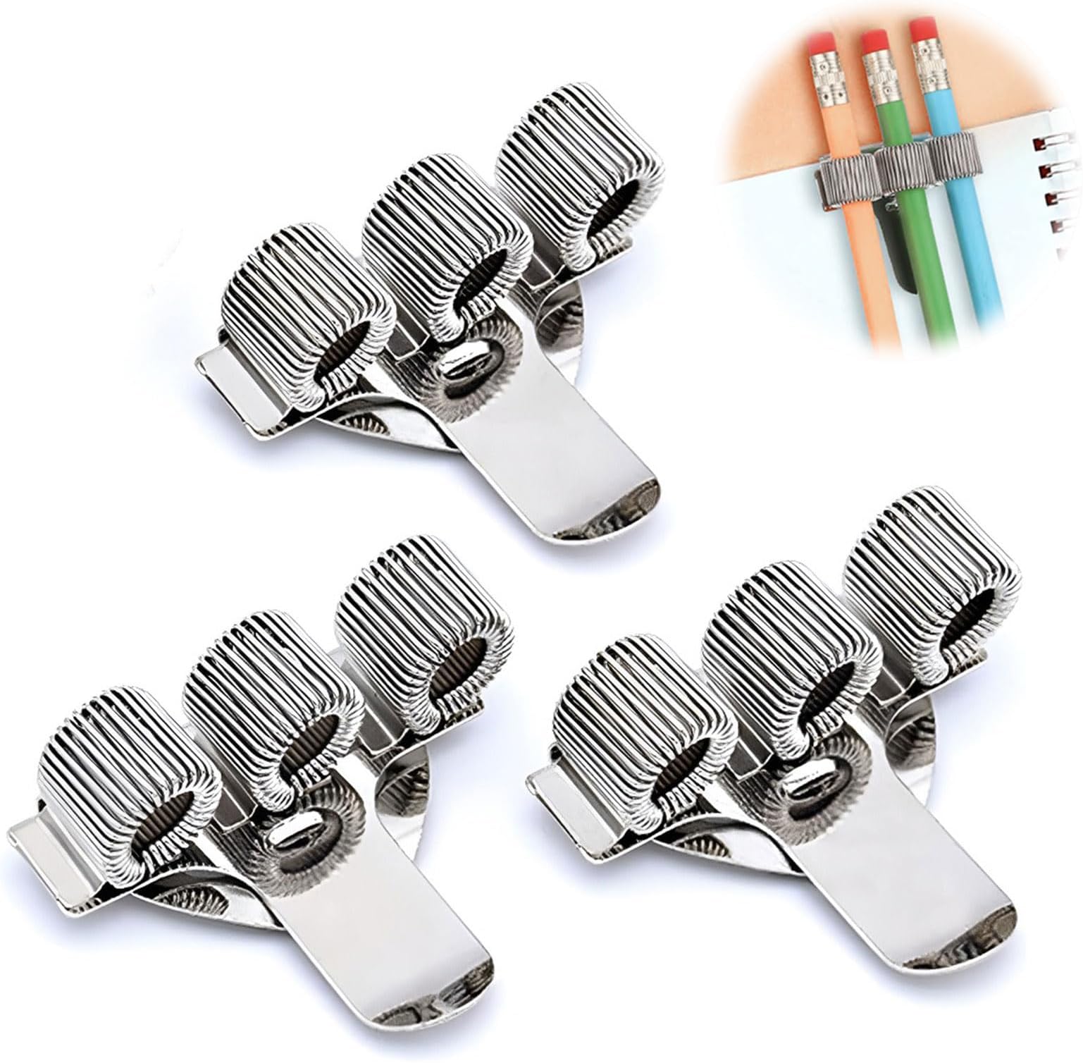Simpleelove Farbige Dreilöcher Stifthalter Metall mit Taschenclip ideal ...