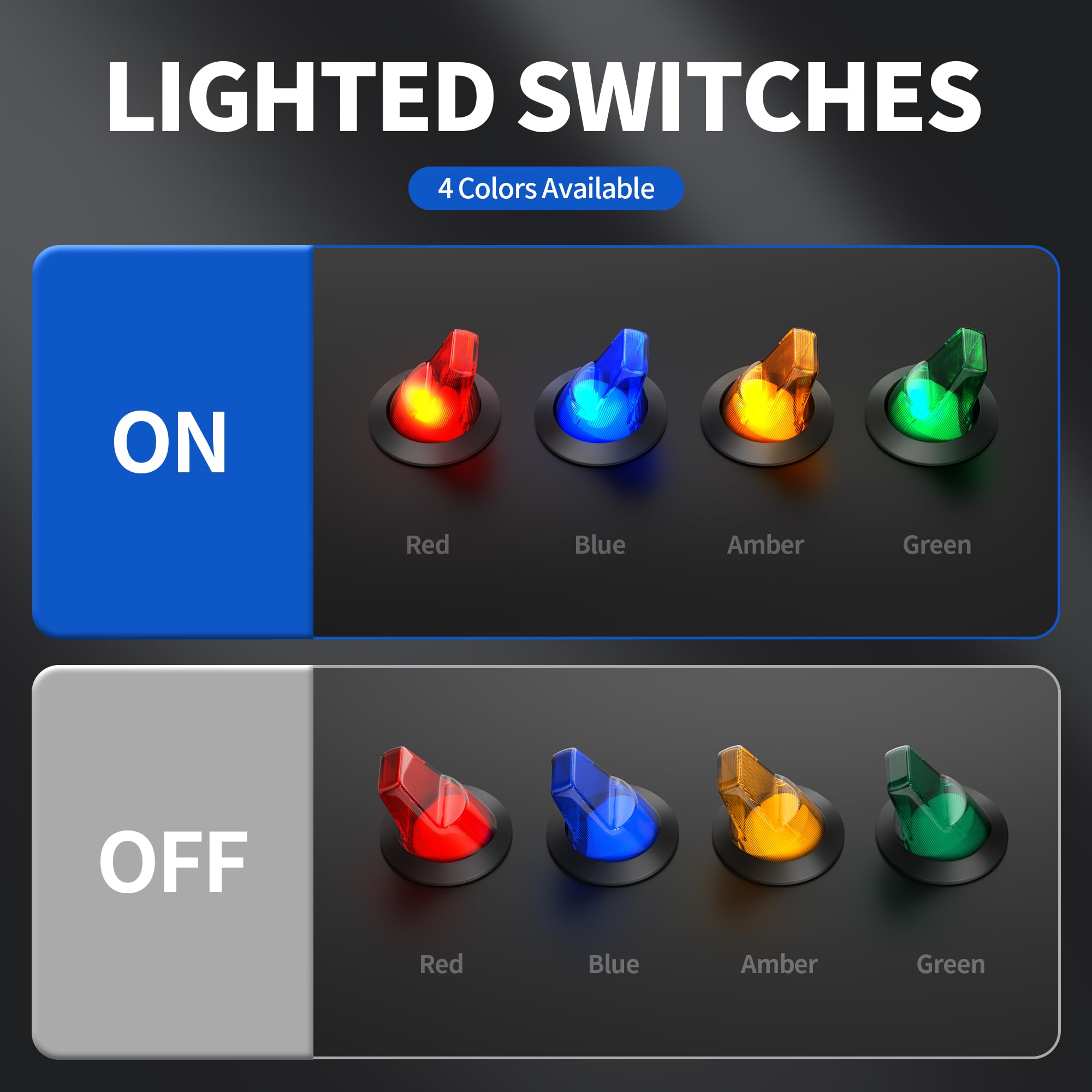 Snapklik.com : DaierTek Lighted Rocker Toggle Switch UL Listed 12V 20A ...