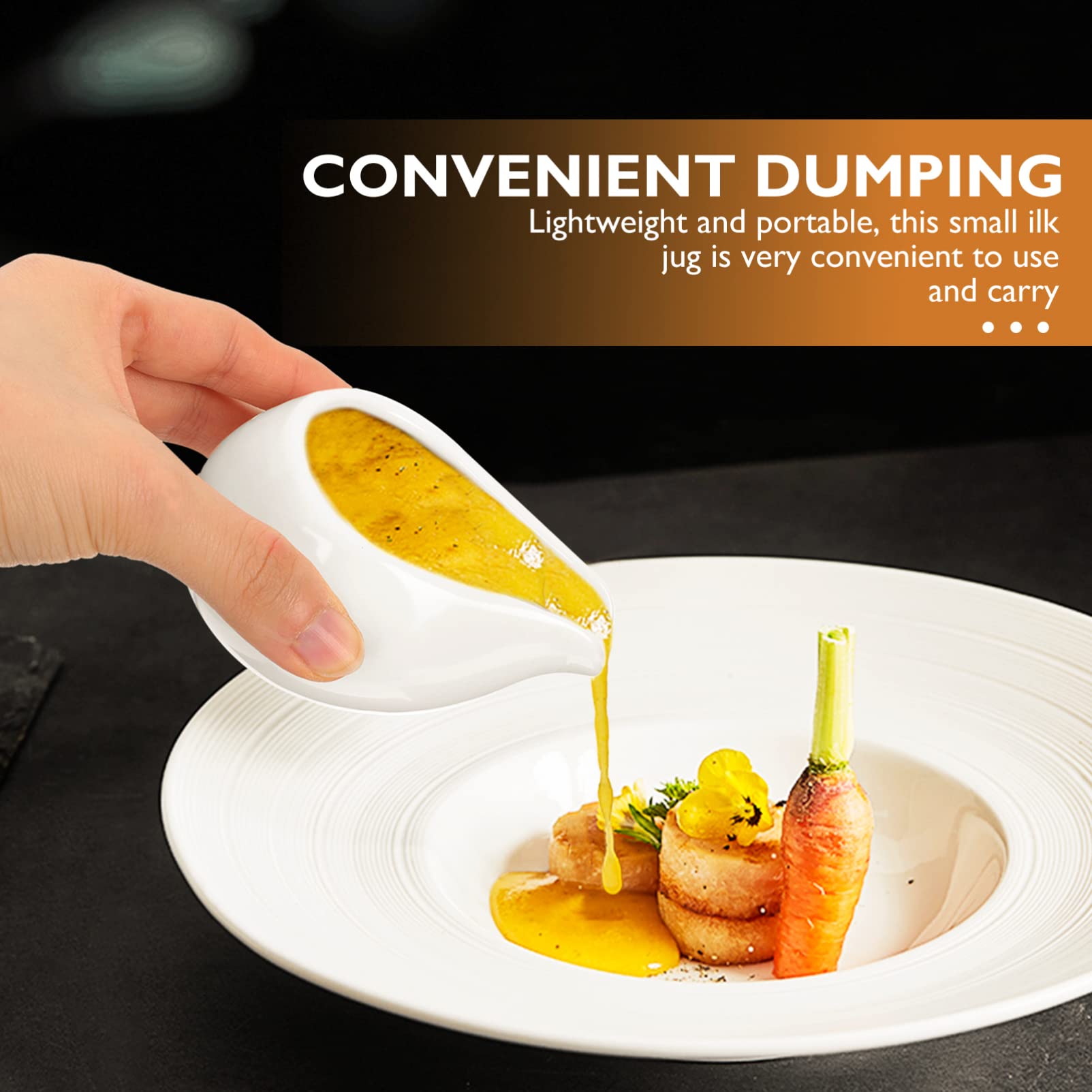 UFO Shaped Serving Container Cabilock Ceramic Sauce Pitcher - Mini ...