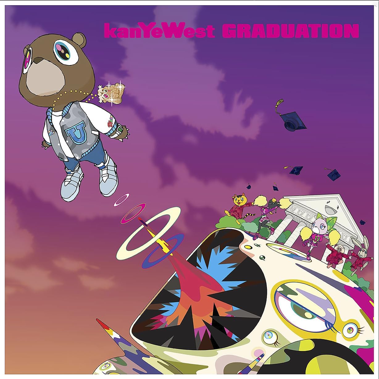 Kanye West, Graduation Album cover, poster, wall art. Print or Fully ...
