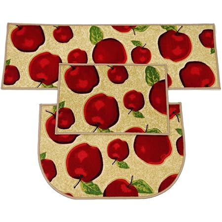 Amazon.com: yazi Fabric Kitchen Mat Area Rug Fresh Picked Apples Non ...