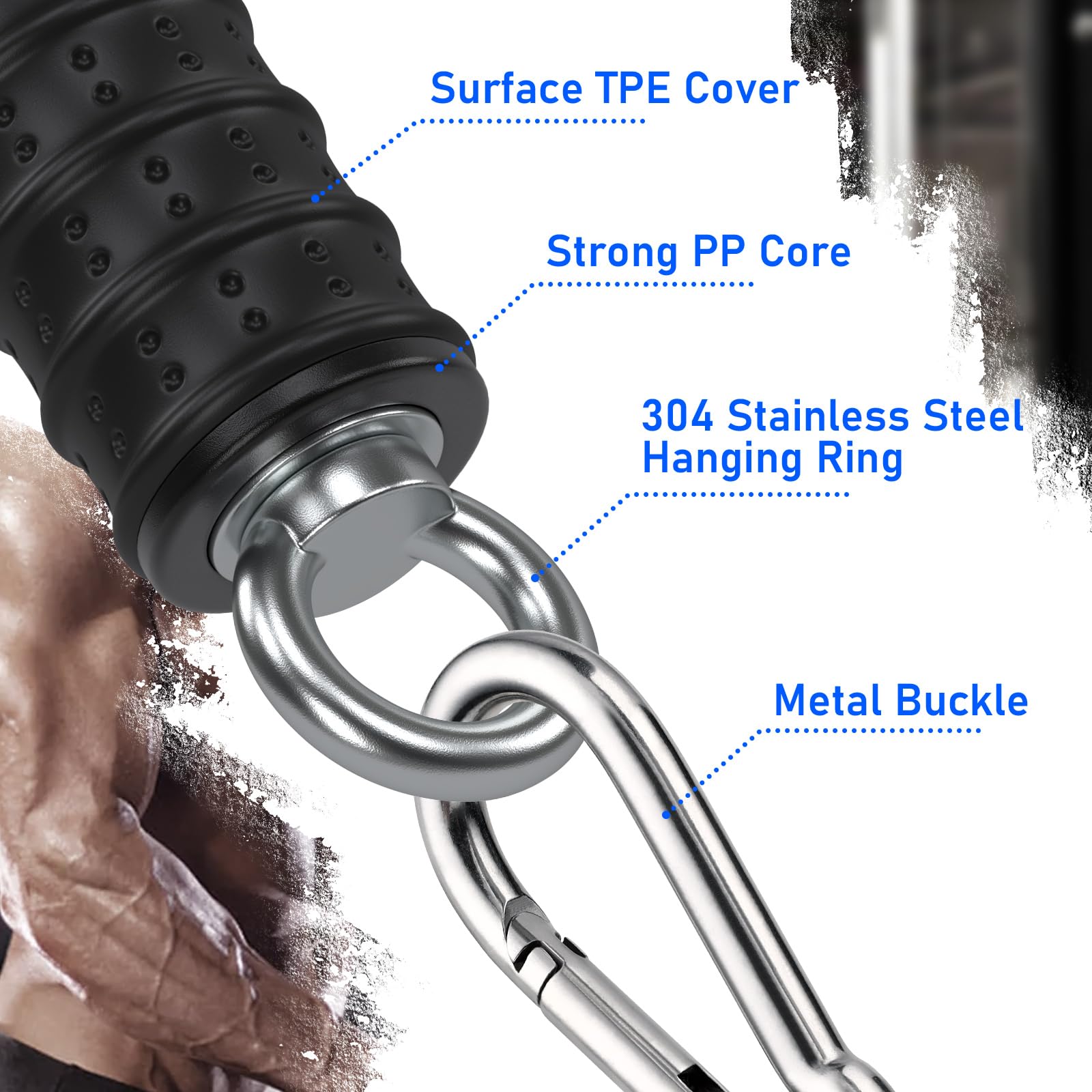 Snapklik.com : 2PCS Ergonomic Cable Machine Handles, Exercise Handles ...