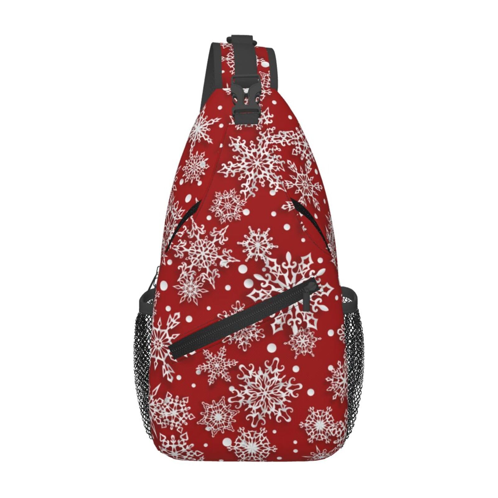 Amazon.com | MANQINF Merry Christmas Sling Backpack,Christmas Snowflake ...