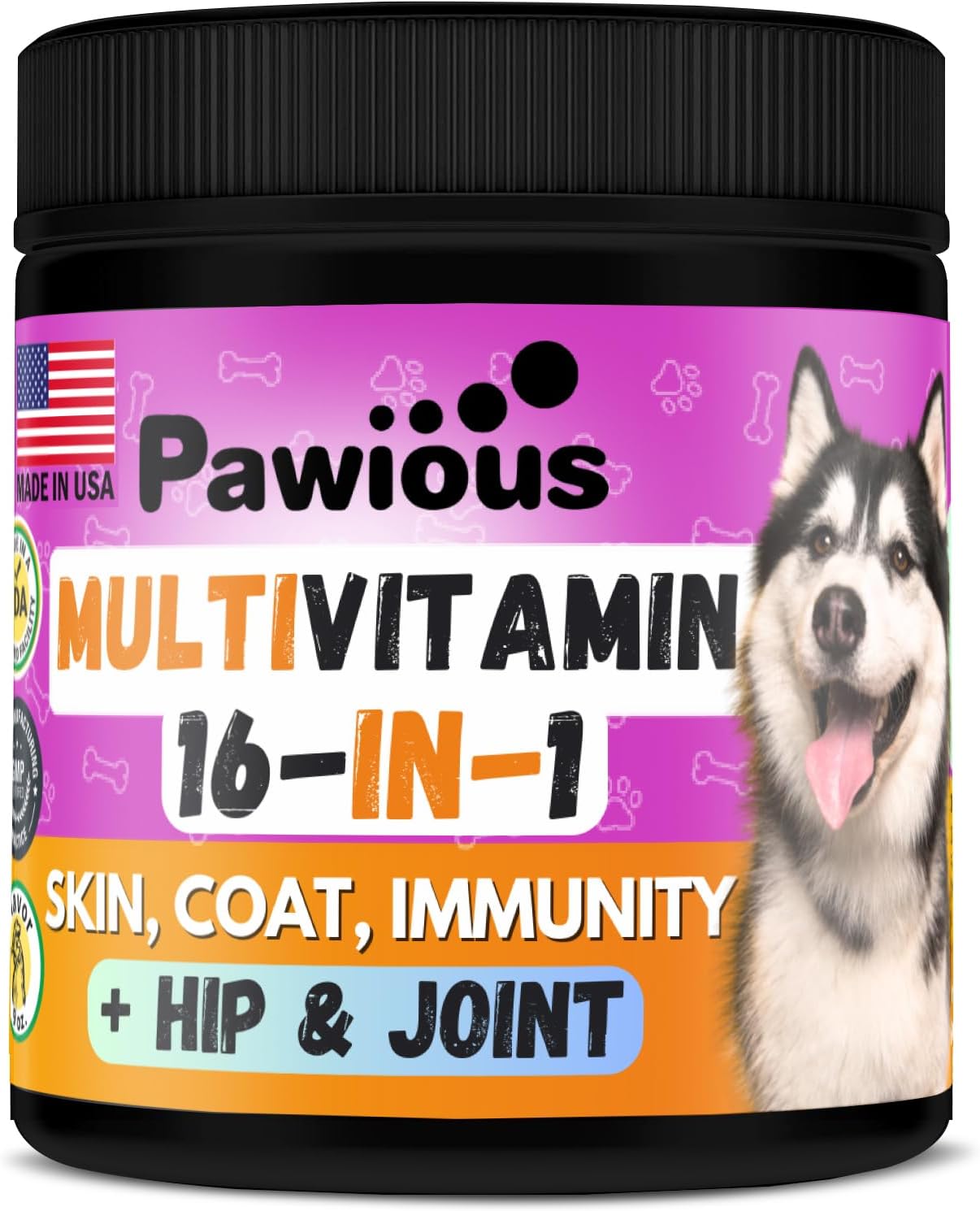 Amazon.com : Dog Multivitamin Chewable with Glucosamine 16 in 1 - Dog Vitamins and Supplements ...