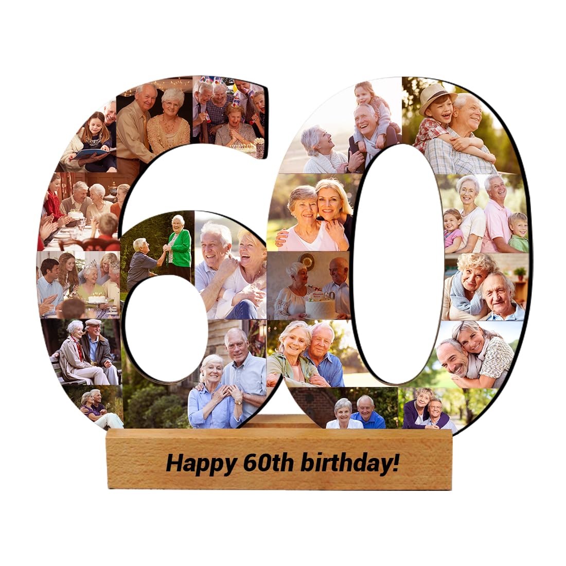 Amazon.com - Personalized 1-99 Number 60th Birthday Photo Collage Frame ...