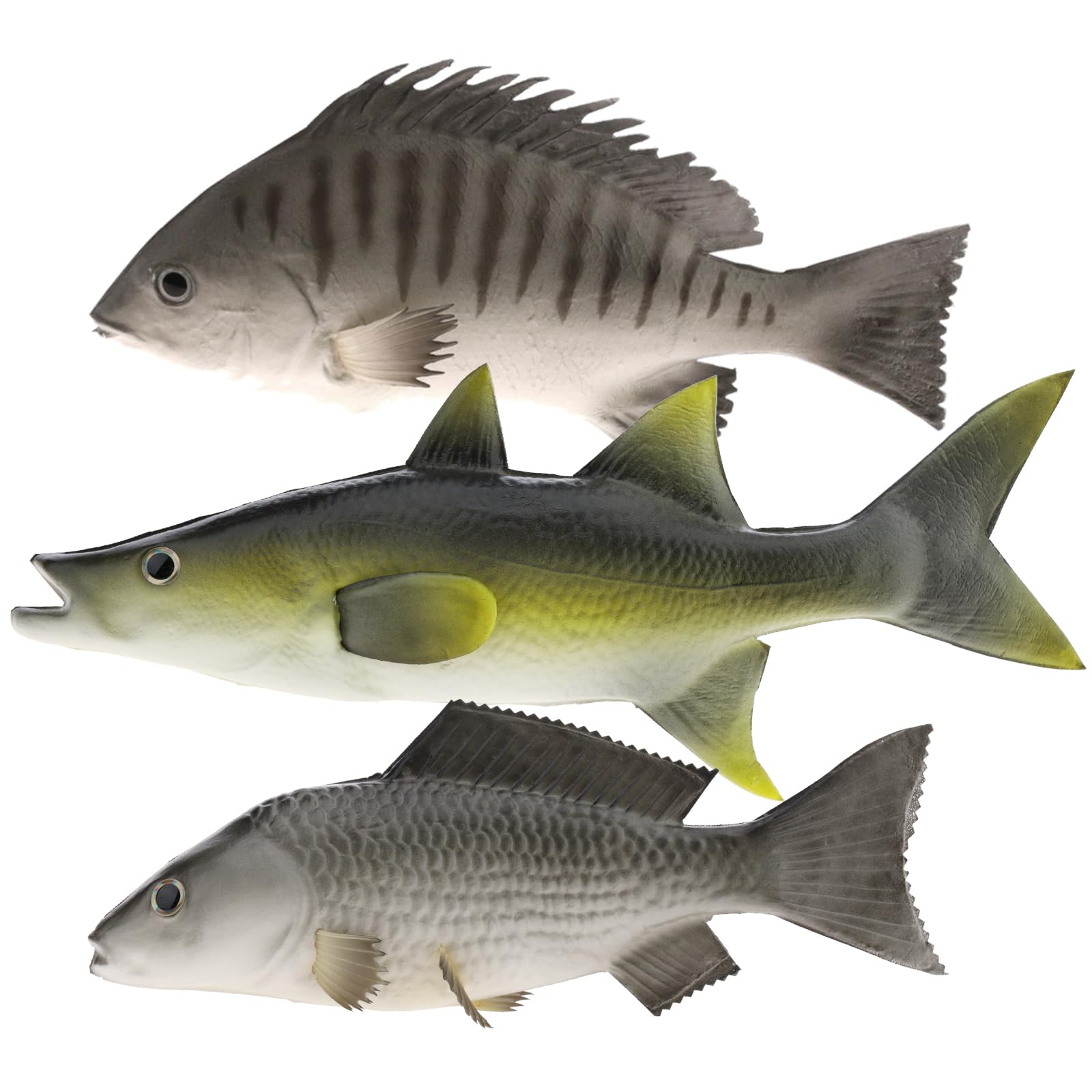 Amazon.com: Gresorth 3 Pack Fake Fish Pretend Artificial Black Carp ...
