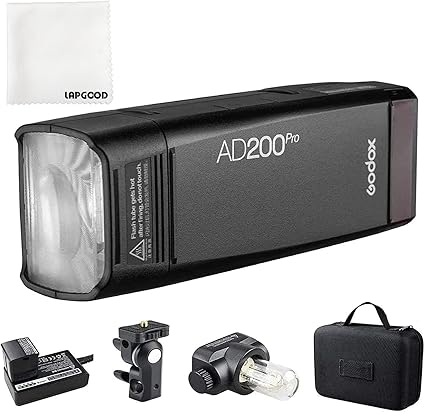 Amazon.com : Godox AD200 Pro AD200Pro 200Ws Pocket Flash Light, 2.4G 1 ...