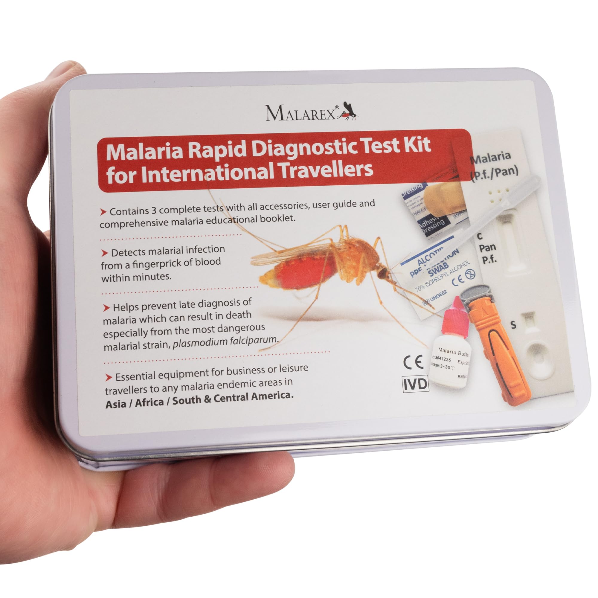 Malaria Diagnostic Test Kit for International Travellers. 3 Tests and ...