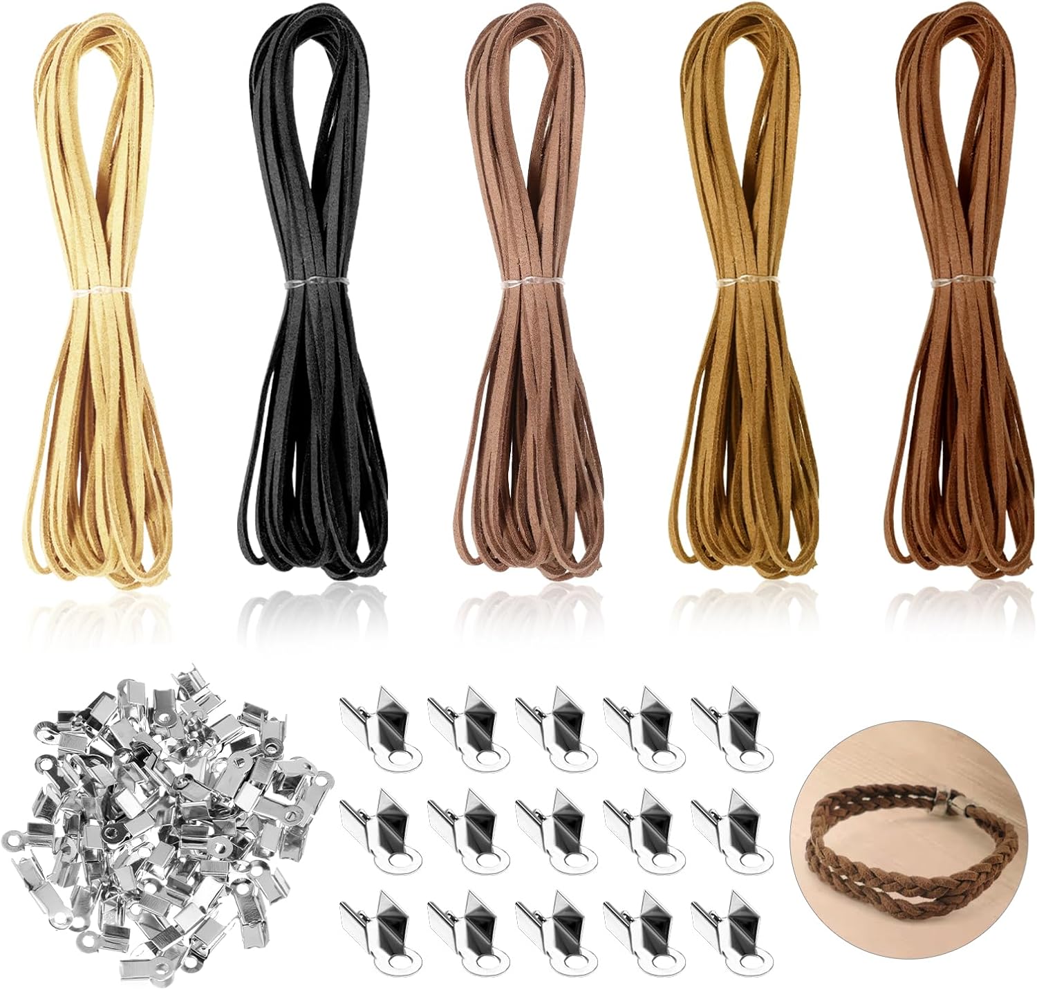 Amazon.com: Leather Strings for Crafting, 5 Pcs Leather Cords with 100 ...