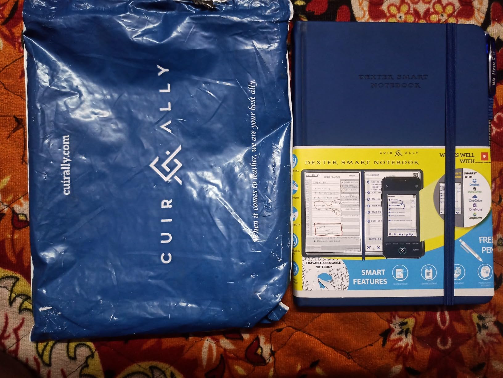 CUIR ALLY Dexter Erasable and Reusable Smart Notebook (A5 Hard Bound ...