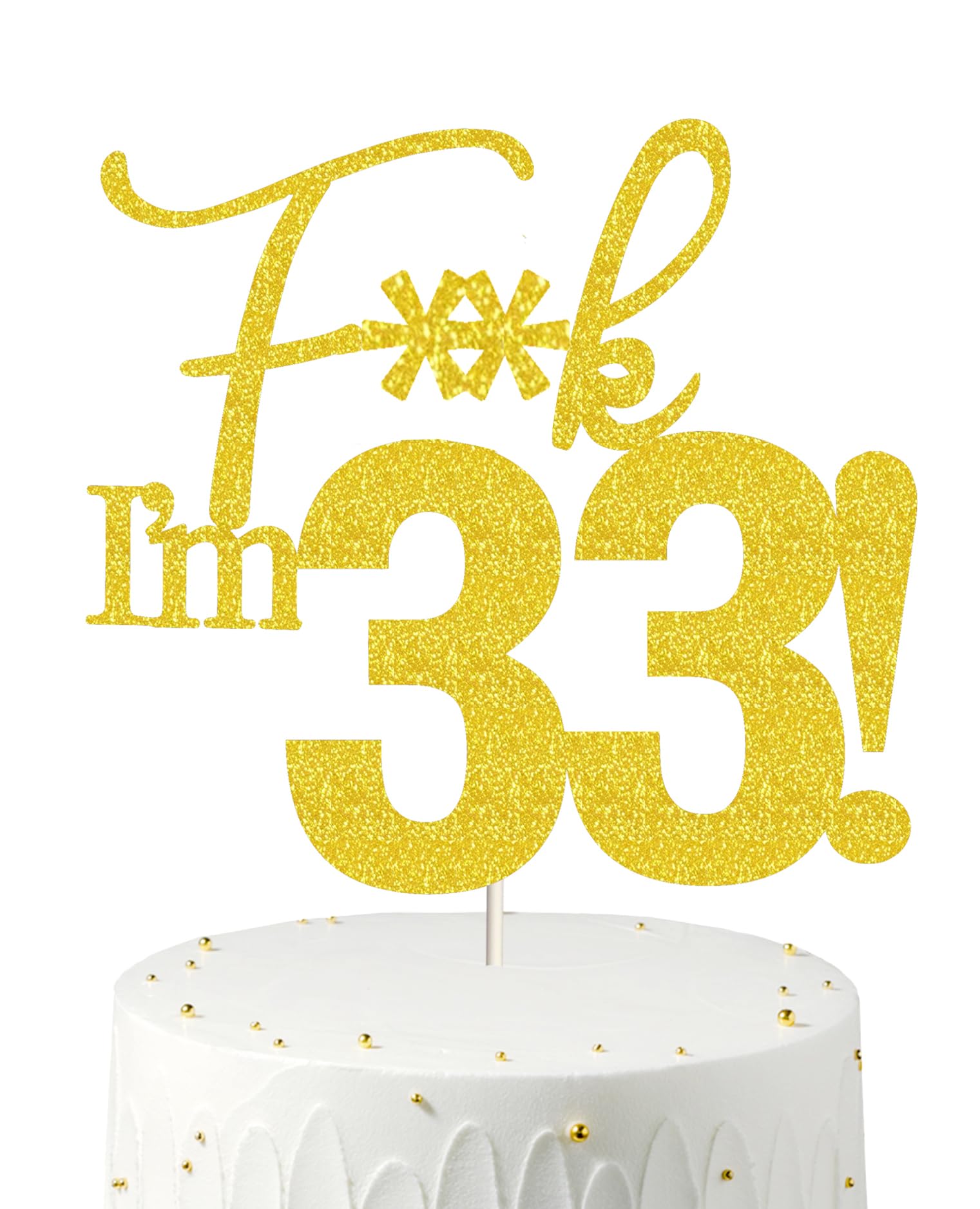 Snapklik.com : Birthday Gold Cake Toppers For Women, 33 Cake Topper ...