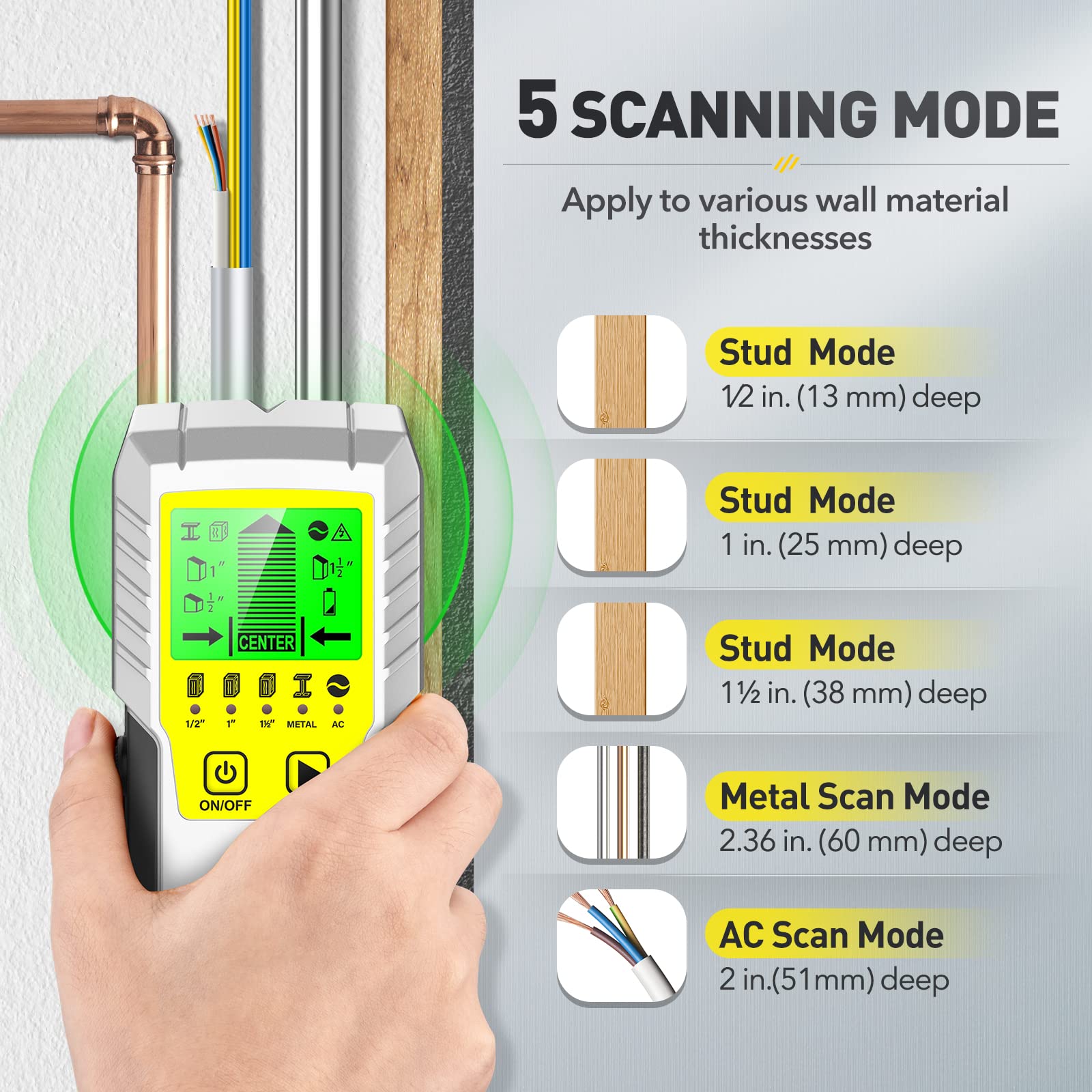 Stud Finder Wall Scanner Sens...B0CCVFYZ8T | Encarguelo.com