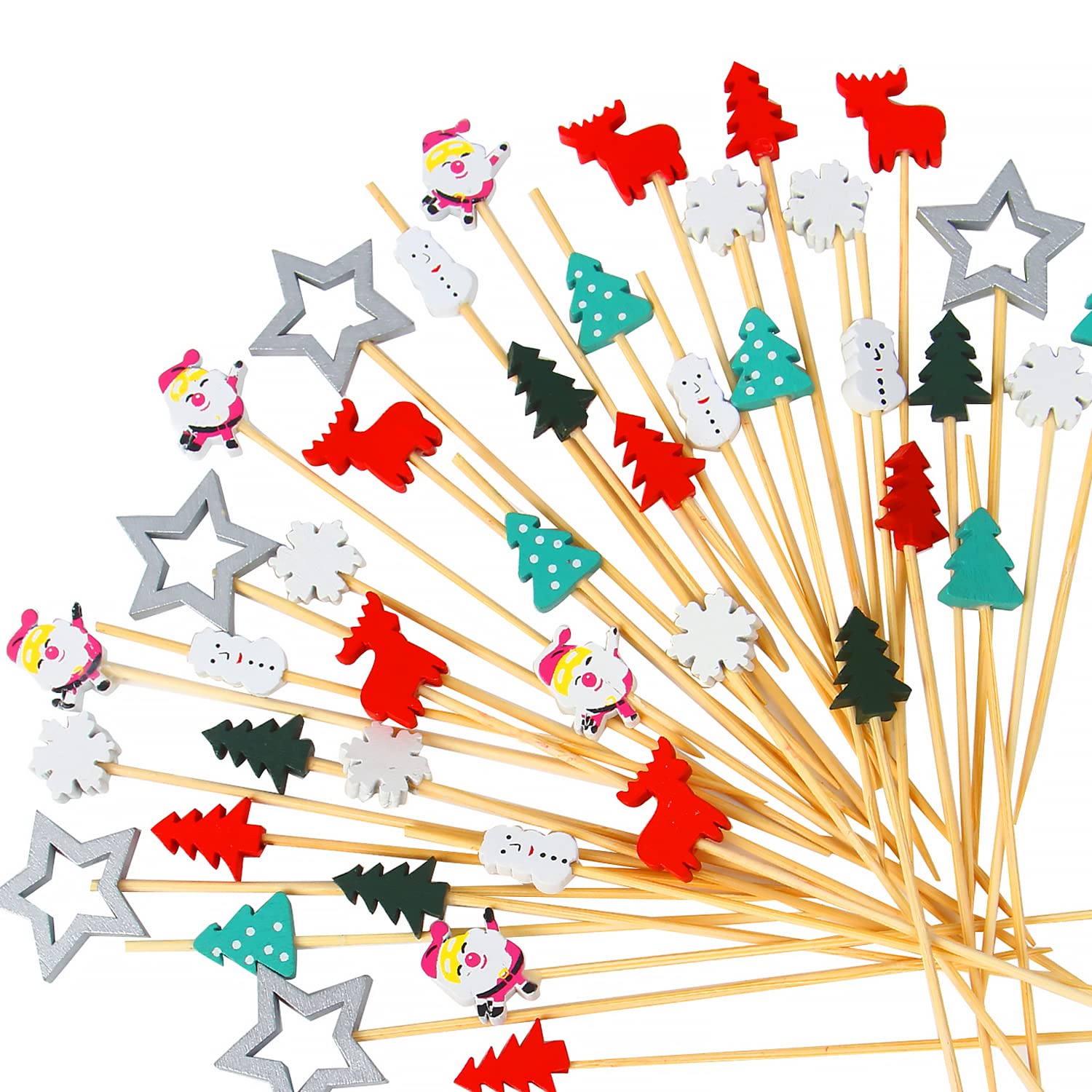Amazon.com | FOIMAS 160pcs Christmas Cocktail Picks,Santa Claus ...