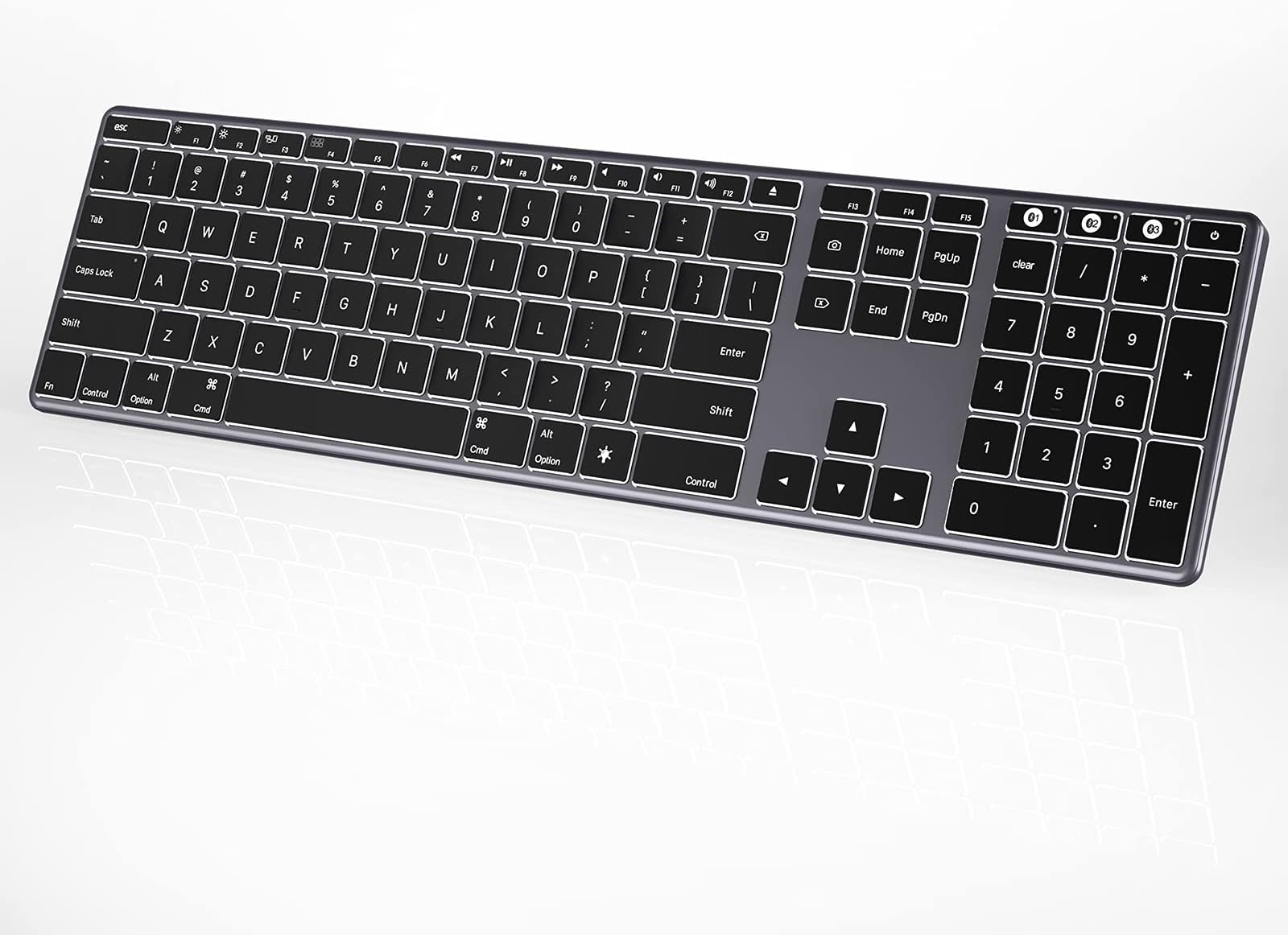 Amazon.com: Backlit Bluetooth Keyboard for Mac, Wireless Multi Device Keyboard with 3 Bluetooth ...