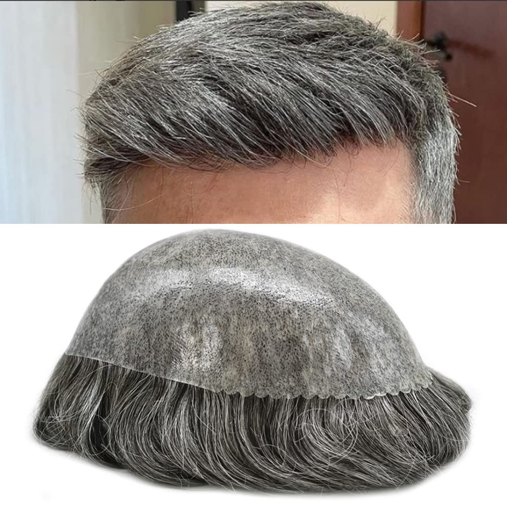 Silicone Wig Poly Skin Toupee Wig, Thin Skin Human Hair System For Men ...