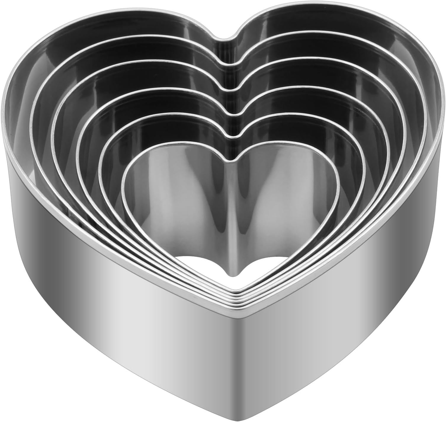 Amazon.com: Heart Cookie Cutter Set Large/Small/Mini - 5 Inch, 4 Inch ...