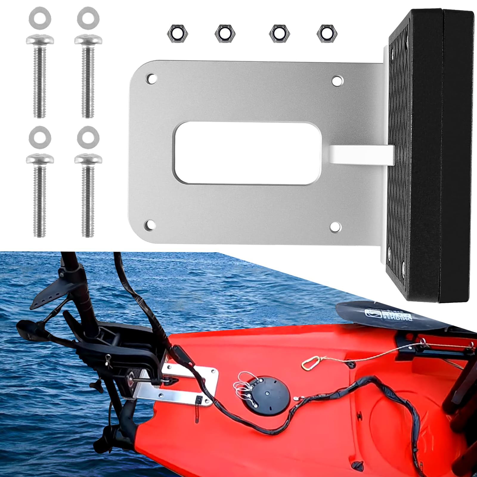 Universal Transom Trolling Motor Mount Mounting Bracket for Kayaks ...