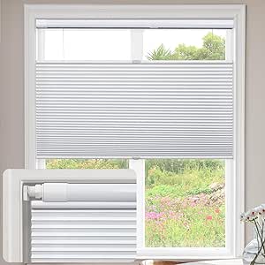 Keego Cellular Pleated Blinds for Window, No Tool No Drill Shades Top-down Bottom-up Blind ...